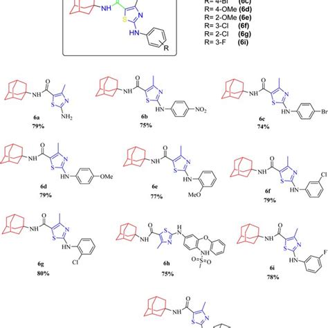 Chemical Structures And Yields Of Synthesized Compounds 6aj