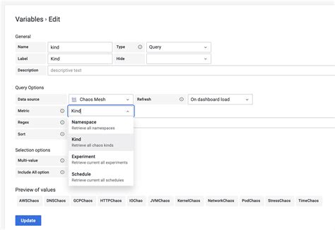 使用 Grafana Data Source 插件进行观测 Chaos Mesh