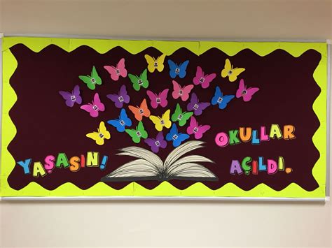 Okullar Açılıyor Panosu School crafts School decorations Preschool