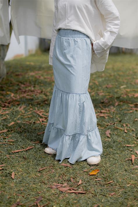 Ruffled Skirt In Misty Nade El Luna