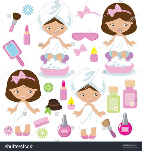 Spa Girl Vector Illustration Stock Vector Royalty Free 284056001