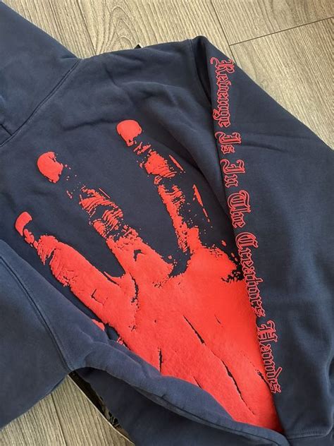 Revenge Xxxtentacion X Lightning Hoodie Navy Red La Exclusive Grailed