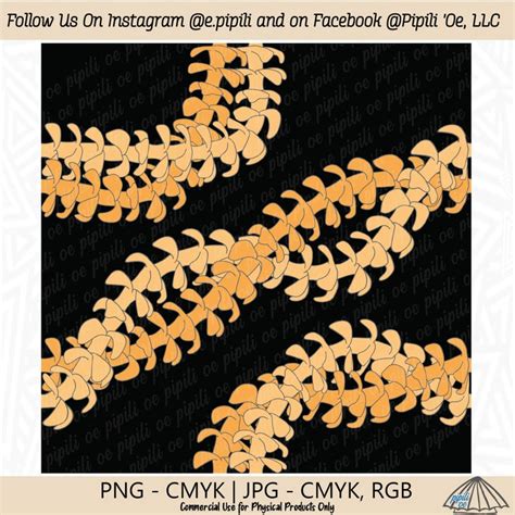 Double Puakenikeni Lei Pattern Black Puakenikeni Lei Seamless