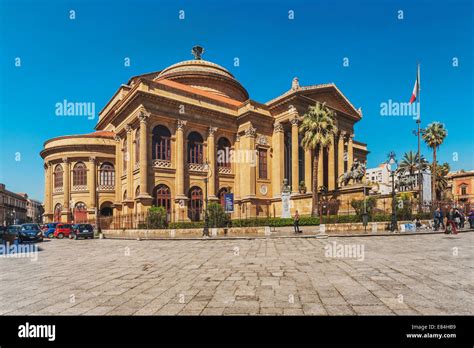 Das Teatro Massimo Opernhaus In Palermo Sizilien Fotos Und