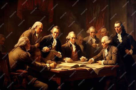 Premium Ai Image Generative Ai Illustration Of The Signing Of The