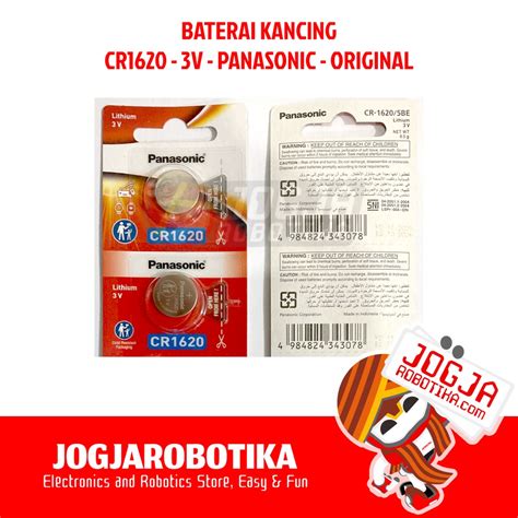 Jual Battery Baterai Kancing Gepeng Lithium 3V CR1620 Panasonic