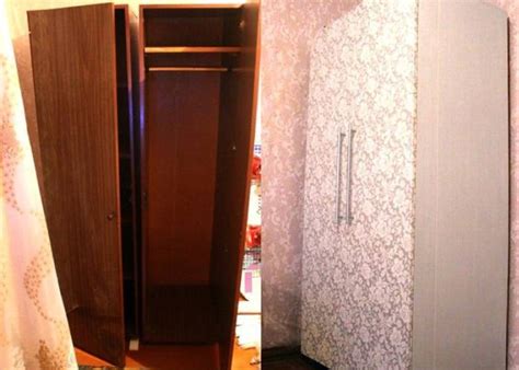 Как обклеить кухонные или другие шкафы обоями, фото декора