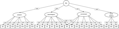 Hierarchical Whoqol Bref Model With Diagonally Weighted Least Squares