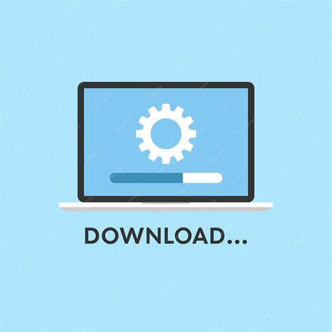 Premium Vector Download Software Icon In Flat Style System Upgrade