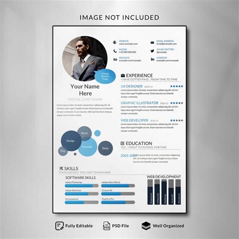 Premium PSD Professional CV Resume Template Design
