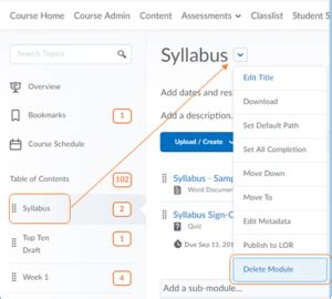 How Do I Delete A Module Welcome To Brightspace Resources