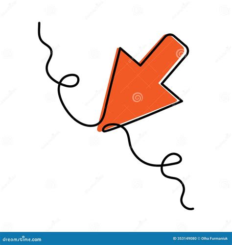 cursor arrow one line art hand drawn pointer idea directions using an input device internet