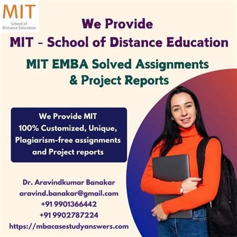 Mit Mba Project Reports Mit Mba Solved Assignments Mit Emba