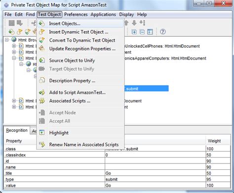 understanding test object map in rational functional tester