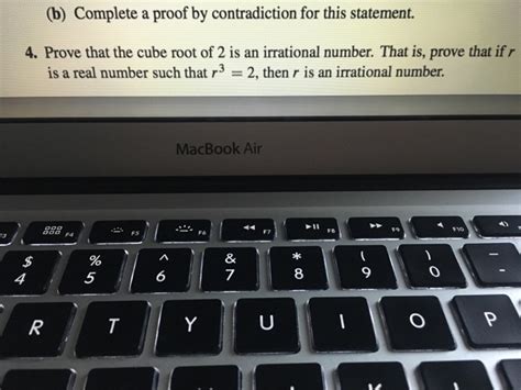 Solved Complete A Proof By Contradiction For This Statement Chegg Com
