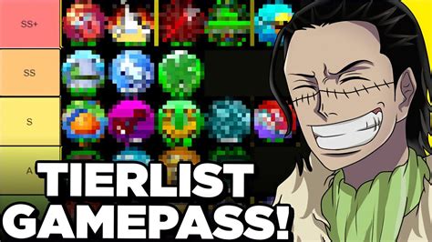 TIERLIST ATUALIZADA DAS GAMEPASS DO ANIME FIGHTERS ATT YouTube