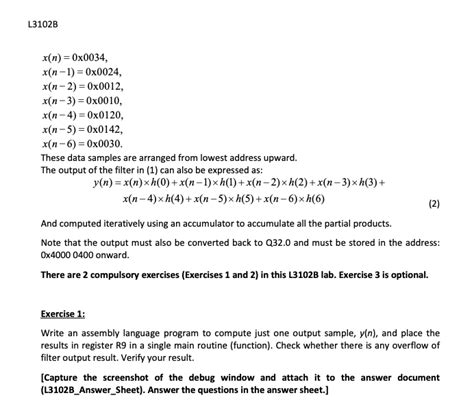 Solved There Are Three Exercises Exercises 1 And 2 Are Chegg