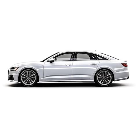 Coche aislado sobre fondo blanco Audi A6 Sedán de lujo mediano Coche