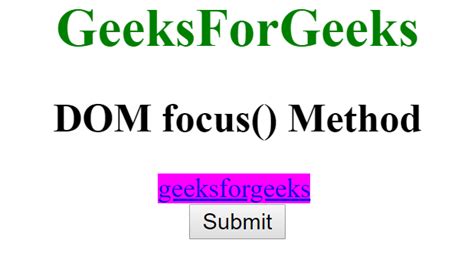 Html M Thode Dom Focus Stacklima