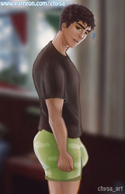 Rule 34 1boy Brown Eyes Bulge Caught Chysa Art Dark Hair Life Is