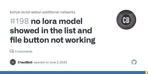 No Lora Model Showed In The List And File Button Not Working · Issue