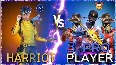 Free Fire 1v3 Clutch With Pro Players Youtube