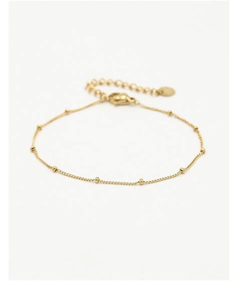 Fijne Armband Met Bolletjes Goud