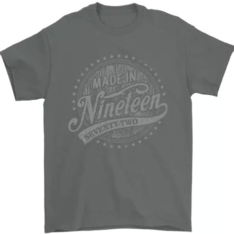 DÉLAVÉ 51ST ANNIVERSAIRE Fabriqué En 1972 T Shirt 100 Coton EUR 12 65