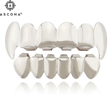 힙합 골드 이빨 그릴 즈 세트 남자 여자 맨 아래 바디 랩퍼 쥬얼리 펑크 뱀파이어 이빨 모자 코스프레 파티 치아 그릴 선물 Aliexpress