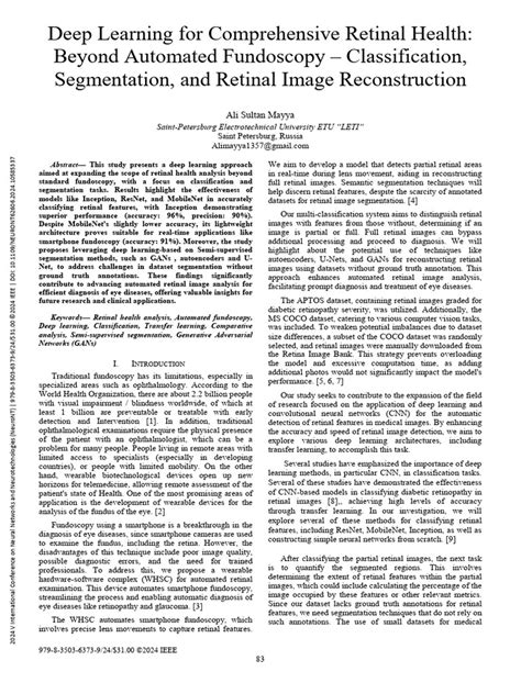 Deep Learning For Comprehensive Retinal Health Beyond Automated Fundoscopy Classification