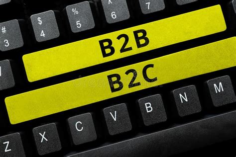 Hand Writing Sign B2b B2c Word Written On Two Types For Sending Emails To Other Showing Outlook