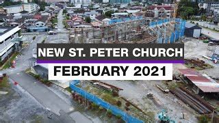 New St Peter Church Padungan Kuching Sarawak February 2025 Drone