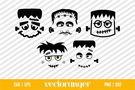 Frankenstein Face Svg Cut Files Vectoranger