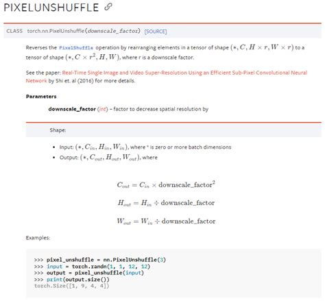 [pytorch] Torch Nn Pixelshuffle Pixelunshuffle 작동 방식 Doing