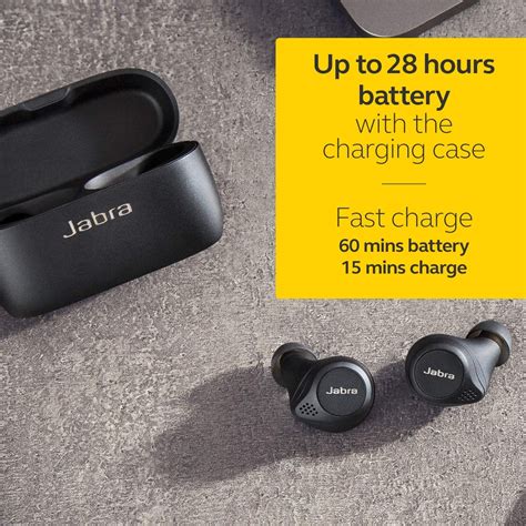 Jabra Elite T True Wireless Bluetooth Earbuds Hours Battery Voice Assistant Enabled