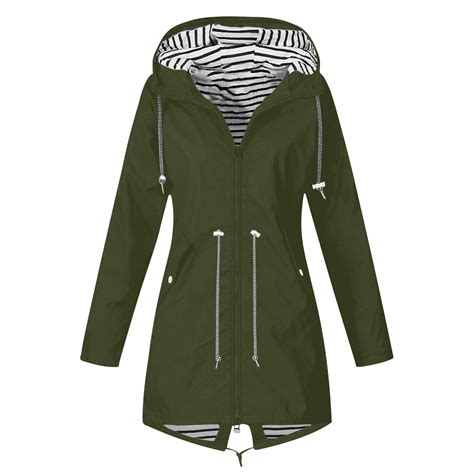 Fanxing Rain Jacket Clearance 2025 Womens Waterproof Rain Jacket With