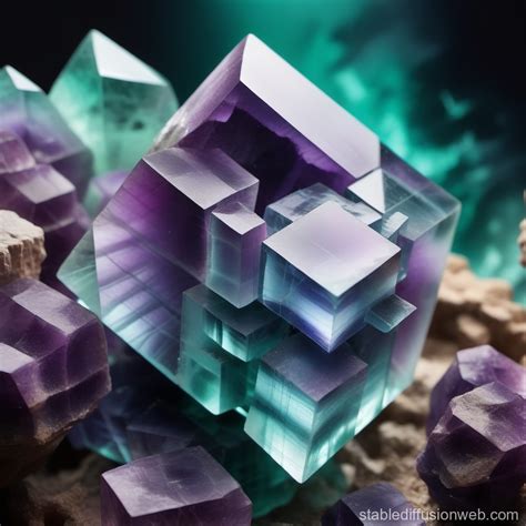 Fluorite Crystal Structure With Dramatic Background Prompts Stable Diffusion Online