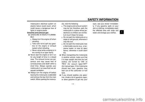 YAMAHA TW Owners Manual Pages