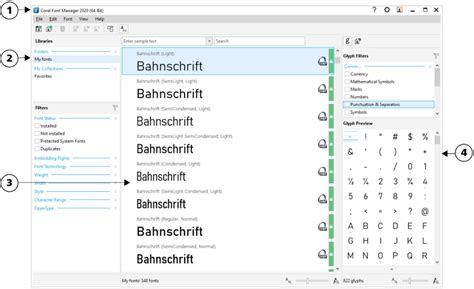 Corel Font Manager Help Explore Corel Font Manager