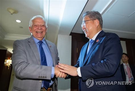 Eu 외교안보정책 대표 만난 박진 장관 연합뉴스