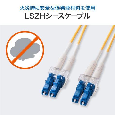 Sanwa Supply メガネ型光ファイバケーブル シングル8 6μm、lc×2 Lc×2、2m Hkb Lclc1 02n サンワサプライ