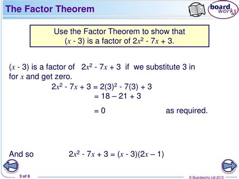 PPT The Factor Theorem PowerPoint Presentation Free Download ID