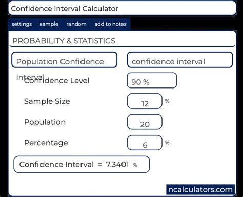 Confidence Interval Calculator