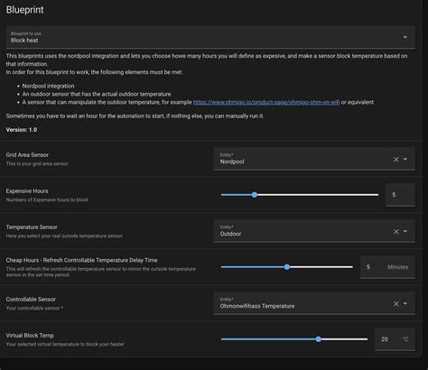 Block Heat Fool An Ohmigo Wifi Sensor With Nordpool Blueprints Exchange Home Assistant