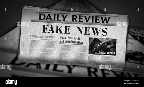 Fake News Conspiracy Theory Hoax And Disinformation Vintage News And Newspaper Printing