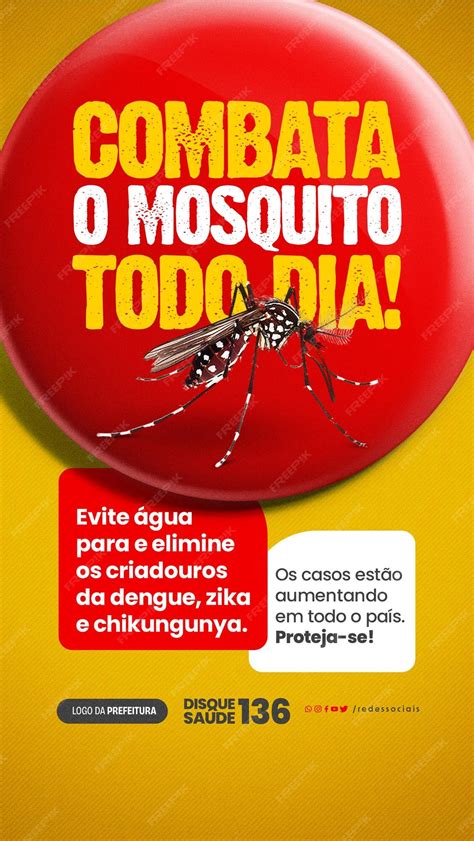 Premium Psd Story Combata O Mosquito Todo Dia