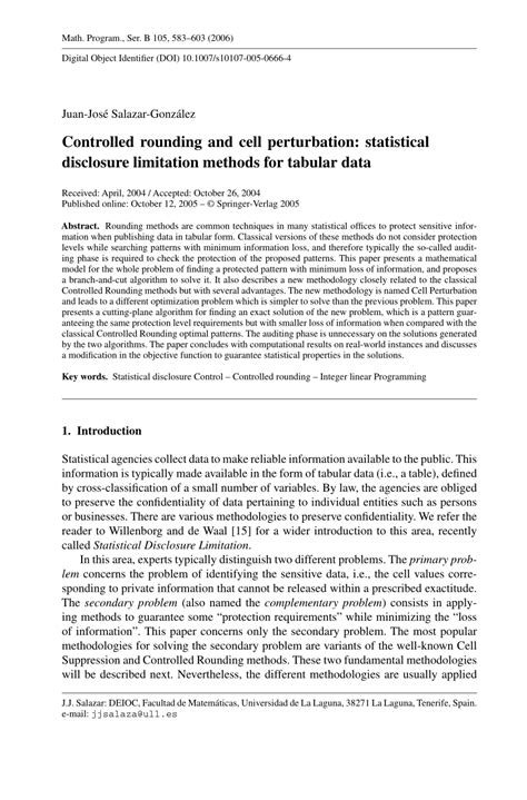 pdf controlled rounding and cell perturbation statistical disclosure