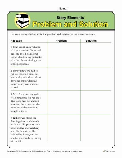 Problem And Solution Worksheet Chessmuseum Template Library