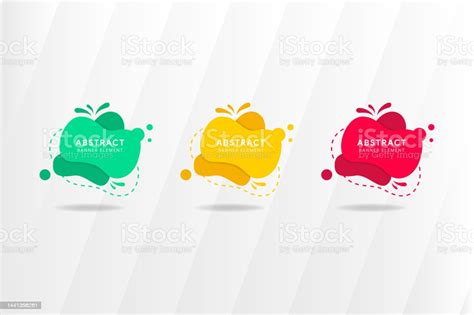 빨간색 평면 모양과 녹색 유체 덩어리 및 노란색 액체 얼룩 기하학적 형태 0명에 대한 스톡 벡터 아트 및 기타 이미지 0명 개념 개념과 주제 Istock