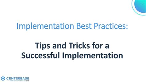 Implementation Best Practices Ppt Download